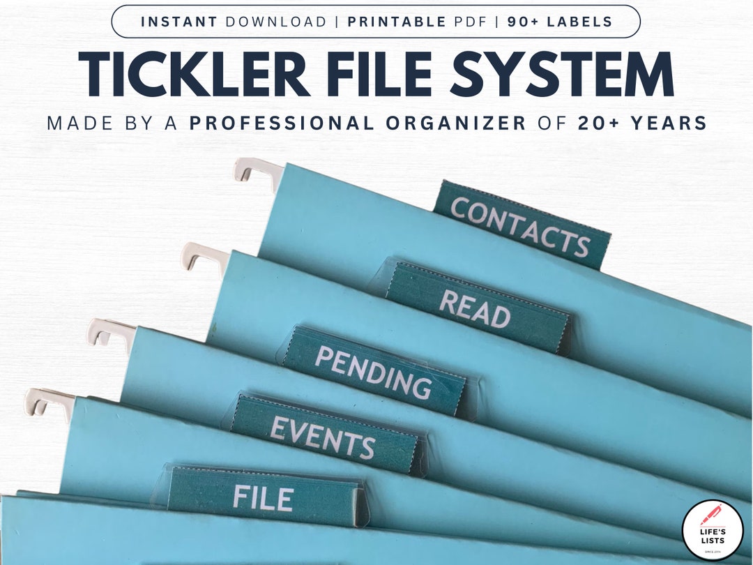 Tickler File System Printable Tickler File Tabs Digital - Etsy
