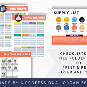 Greeting Card Organizer and Filing System | Birthday Tracker ...