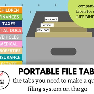 Tickler File System Printable Tickler File Tabs Digital - Etsy