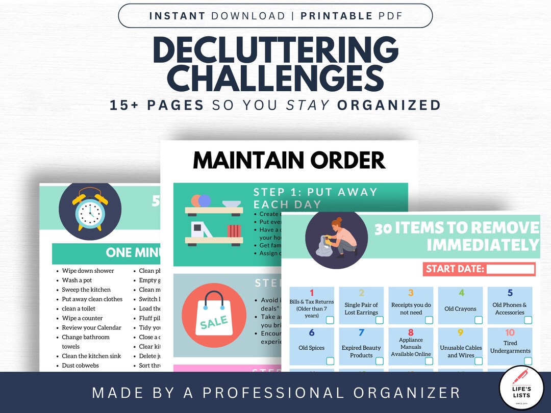 30 Day Challenge for Organization | Printable Planner | Home ...