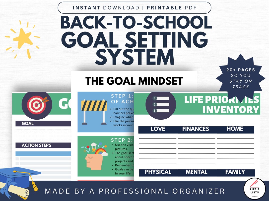 The Complete Back to School Goal Planning System | Goal Planner ...