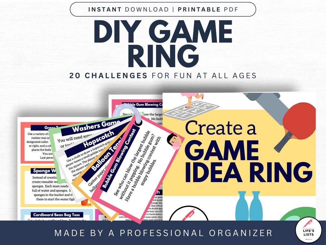DIY Game Ring for Kids of All Ages! | Family Fun | Print on Demand ...