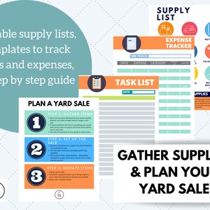 Yard Sale Planner Fillable Printable Yard Sale Template - Etsy