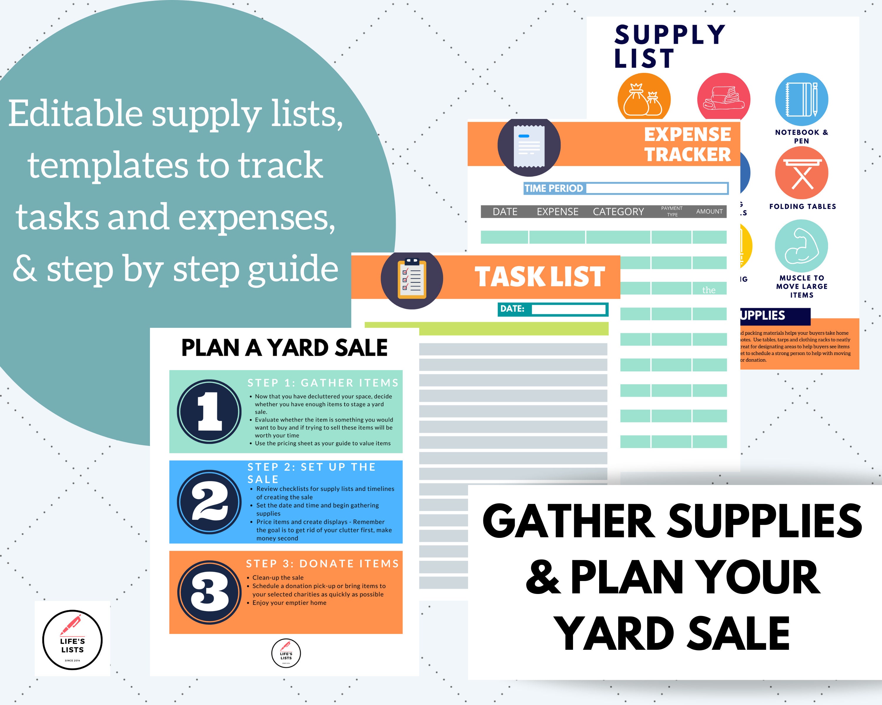 Yard Sale Planner Fillable Printable Yard Sale Template - Etsy Canada