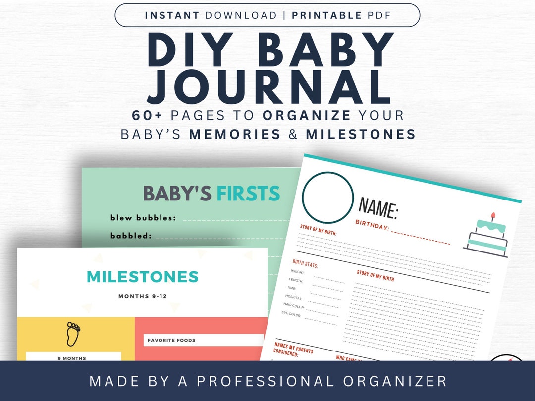DIY Baby Journal | 62 Page Memory Book (digital Download) - Etsy