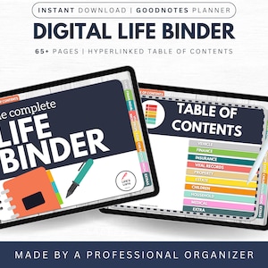 Life Binder | Goodnotes Digital Planner | Home Management Planner ...