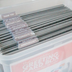 Greeting Card Organizer and Filing System | Birthday Tracker ...