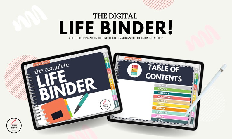 Life Binder Goodnotes Digital Planner Home Management - Etsy