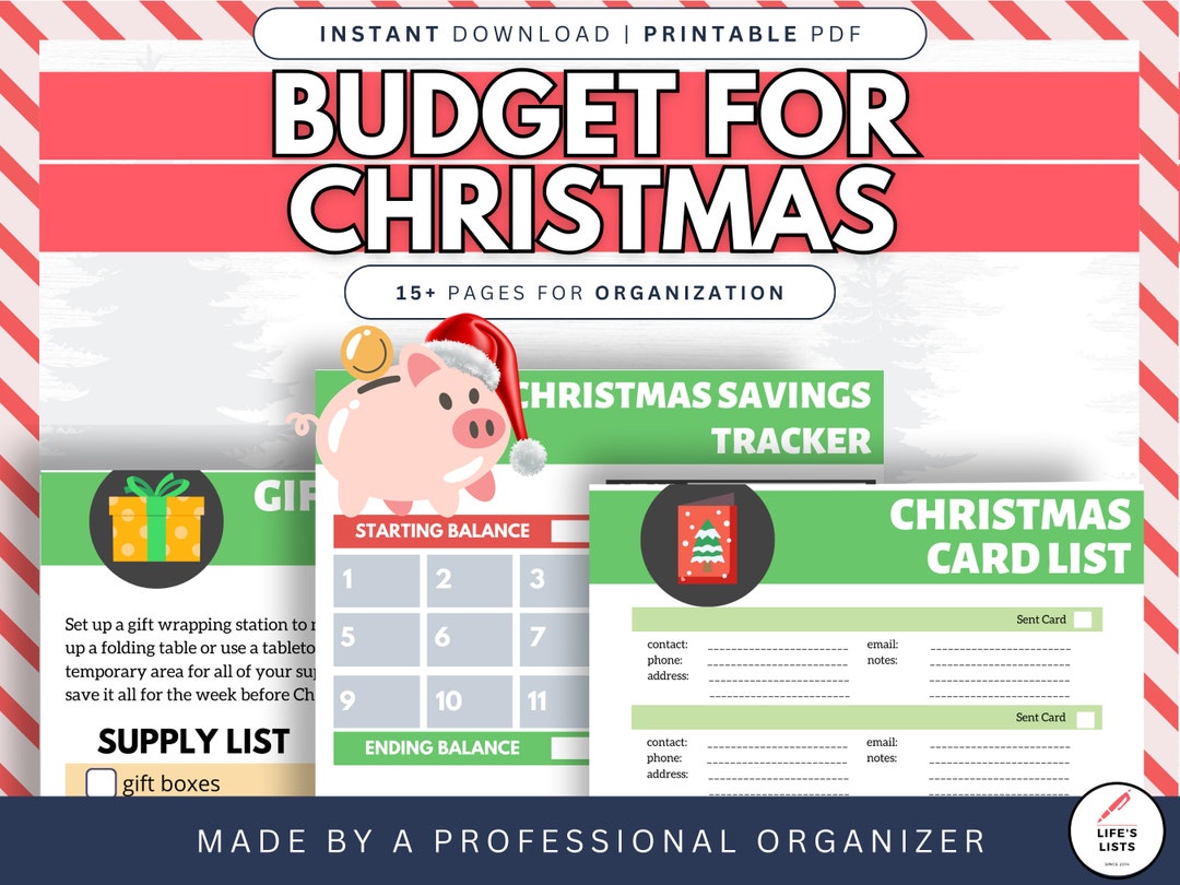 Christmas Gift Budget Planner | Holiday Planning Template (digital ...