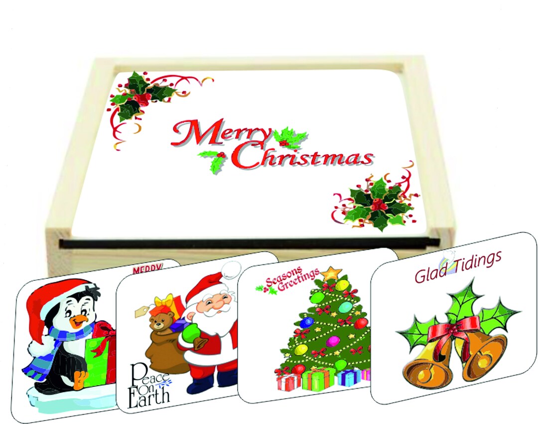 Christmas Drinks Coaster Gift Set - Etsy