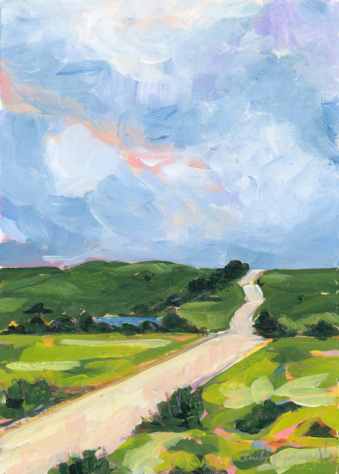 Kansas Grasslands Art Print: Midwest Landscape Painting - Etsy