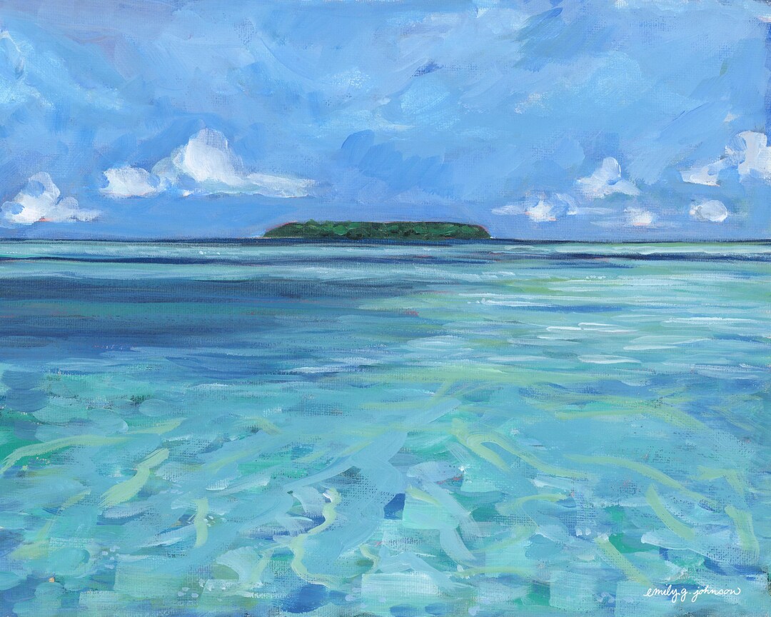 Turks and Caicos Art Print | Colorful Island Painting | Tropical ...