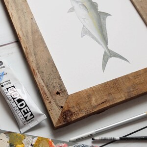 AMBERJACK, Fish Art Painting, Saltwater Fishing, Ocean Art, 8x10, 11x14 ...