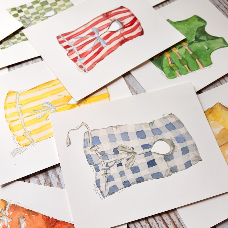 Watercolor Life Jacket Art Print | Lifesaver Artwork | Lake House Wall ...
