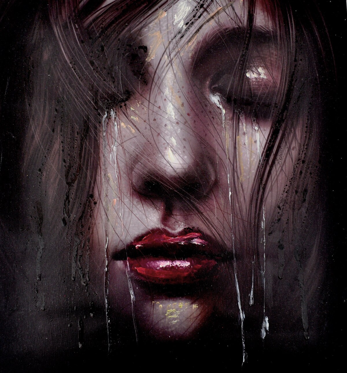 Woman Crying Painting