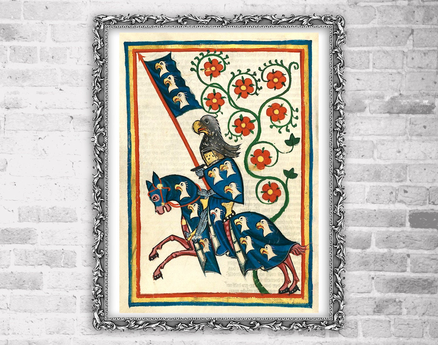 Medieval European Art Illuminated Manuscripts Antique Art - Etsy