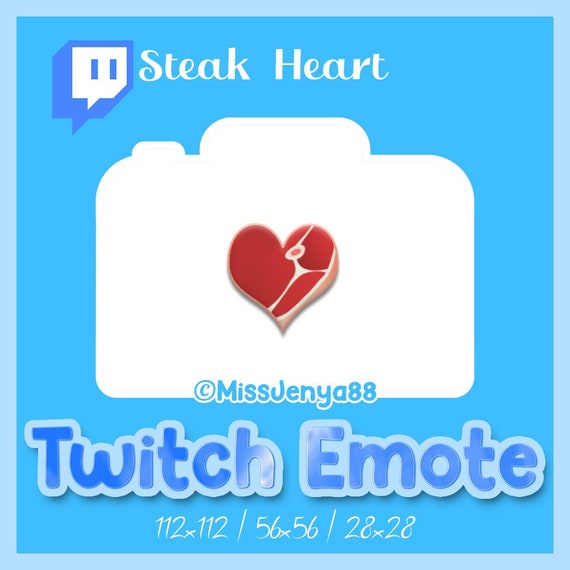 Steak Heart Twitch Streamer And/or Discord Emote non - Etsy