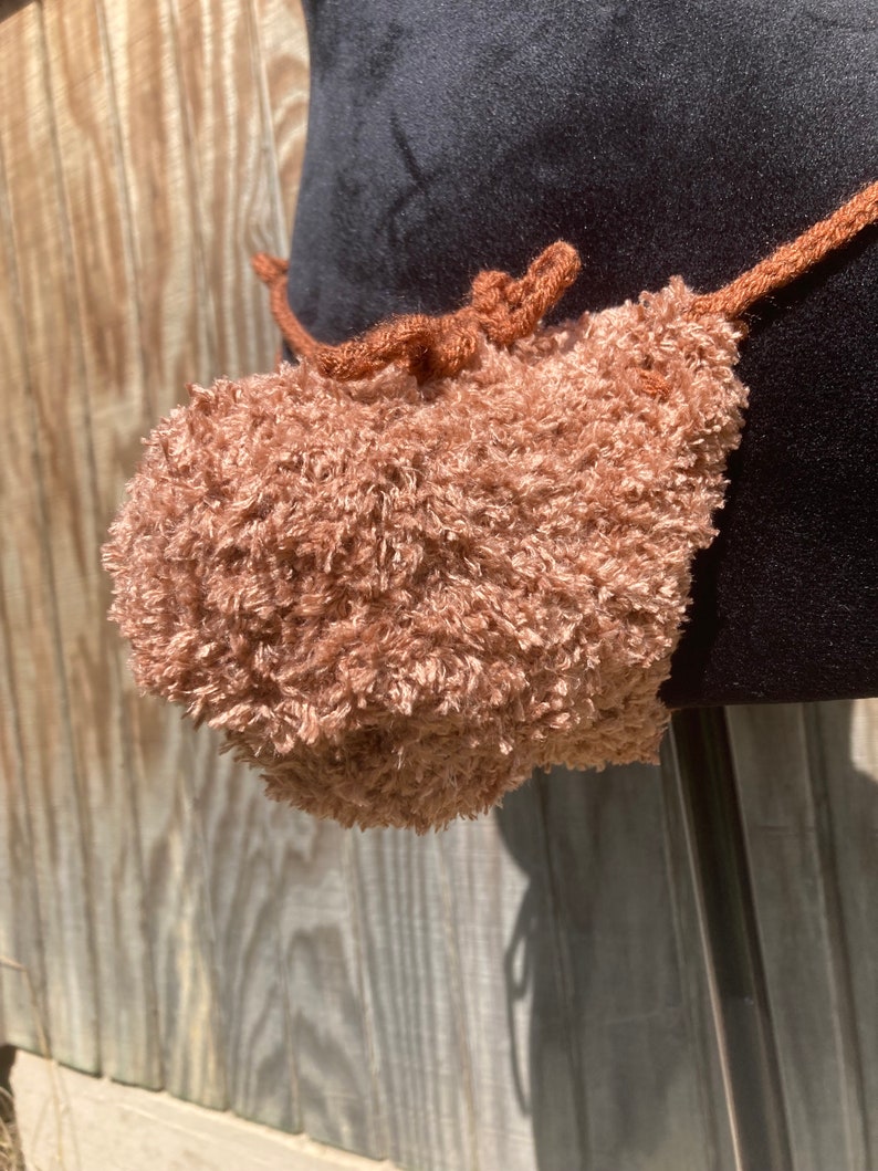 Willie Warmer Thong Pouch: Fuzzy Soft Polyester Yarn Custom Sizes ...