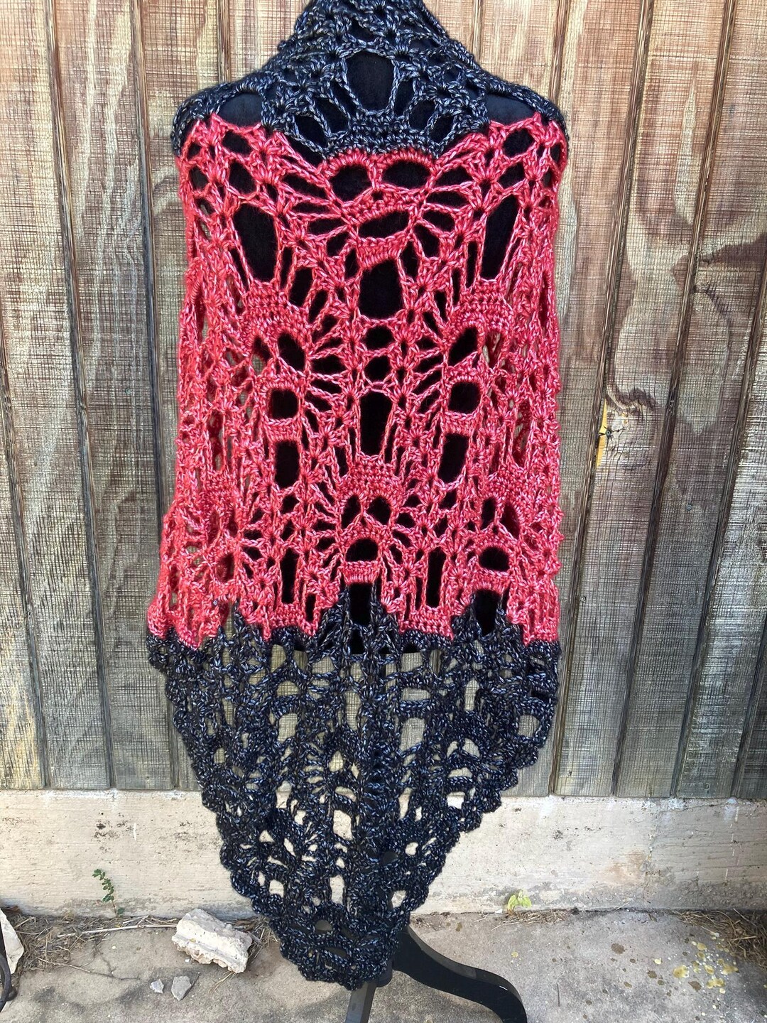 Lost Souls Shawl, Skulls Triangle Wrap, Handmade Crochet, Custom Orders ...