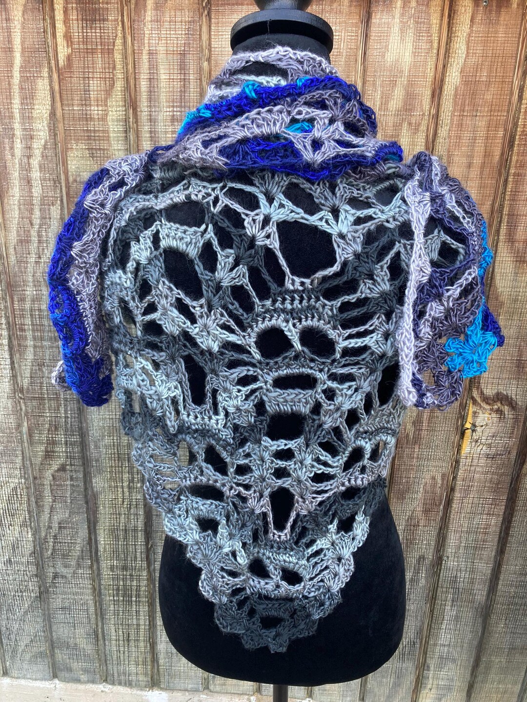 Lost Souls Shawl, Skulls Triangle Wrap, Handmade Crochet, Custom Orders ...