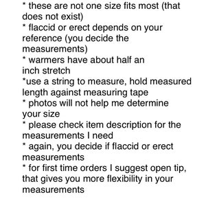 Willie Warmer Custom Sizing Options Available, See Listing Options and ...