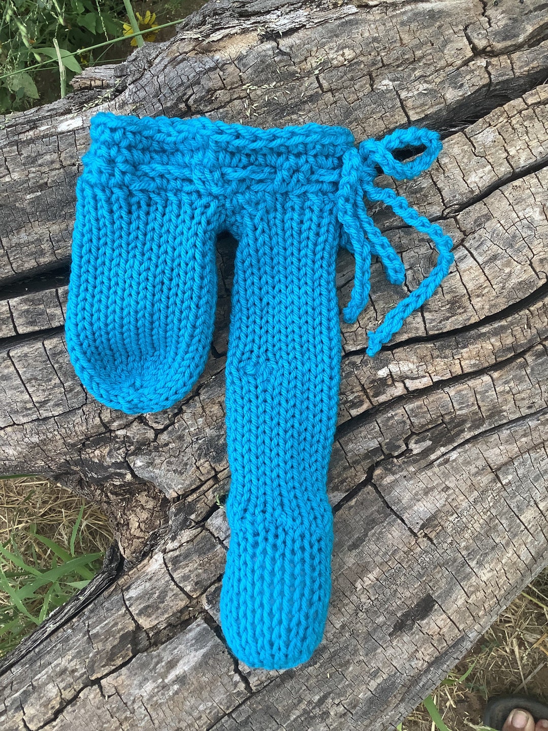 Handmade Knit Willie Warmer: 10" Acrylic Yarn Stuffed Tip Please Read ...