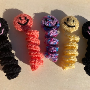 Worry Worm Buddy, Anxiety Pet, Fiddle Toy, Amigurumi ~4-5”, Handmade ...