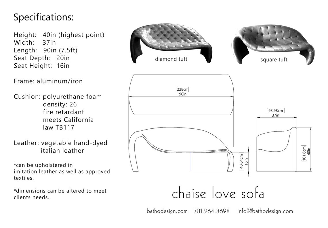 Chaise Love Sofa - Etsy