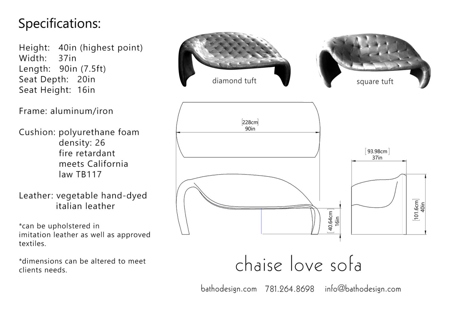 Chaise Love Sofa - Etsy