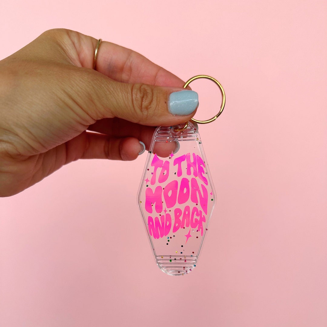 To the Moon and Back Keychain // I Love You Keychain // Anniversary ...