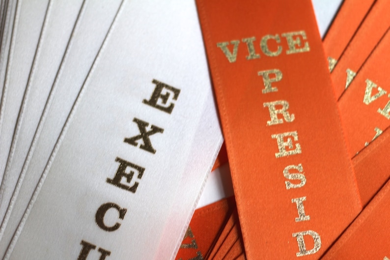 Award Ribbon Vice President Executive Vintage Name Tag - Etsy