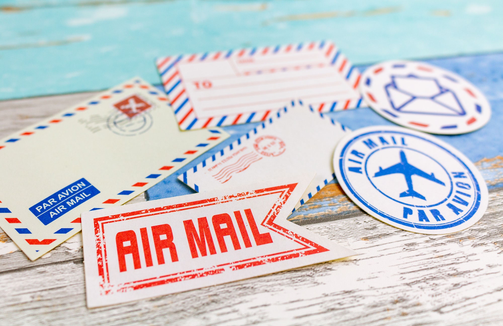 Vintage Via Air Mail Stickers Letters Par Avion Postage Paper | Etsy