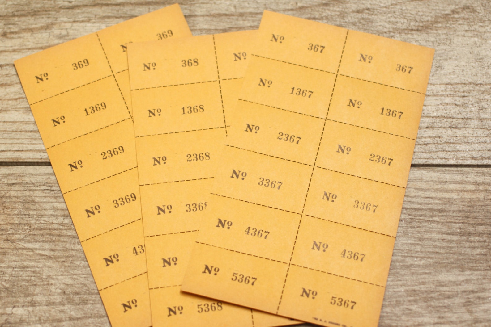 12x Vintage Raffle Tickets 1940s Paper Cardstock Ticket Sheet - Etsy