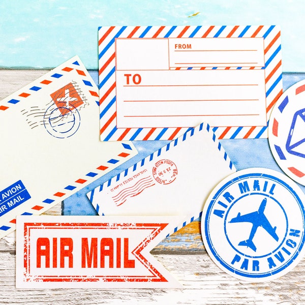 Air Mail Stickers - Etsy