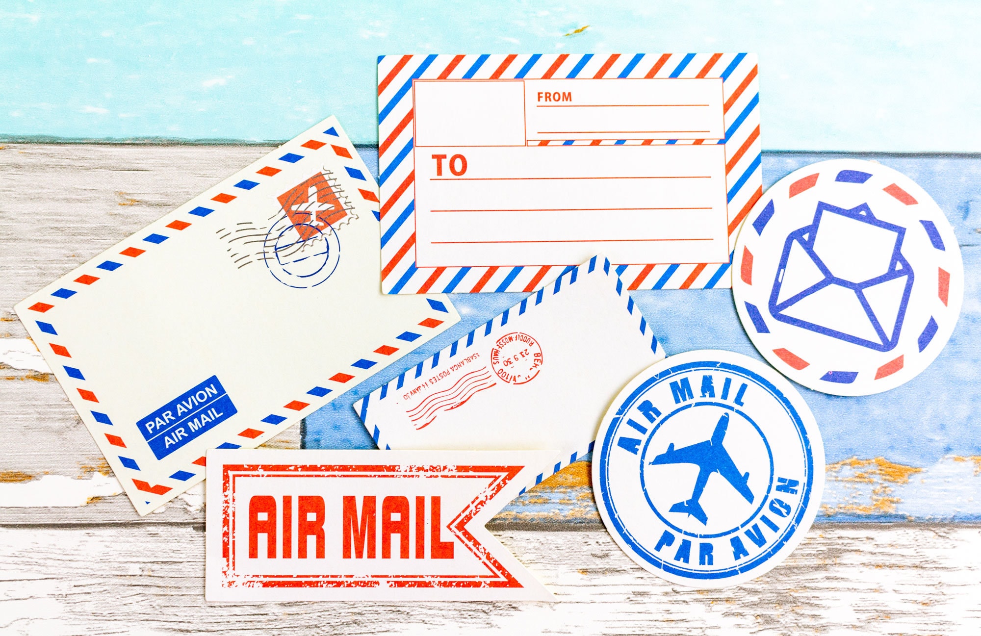 Vintage Via Air Mail Stickers Letters Par Avion Postage Paper - Etsy.de