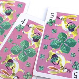 5 X Spring Game Cards Swap Trading Playing Bunny Rabbit Easter Paper ...