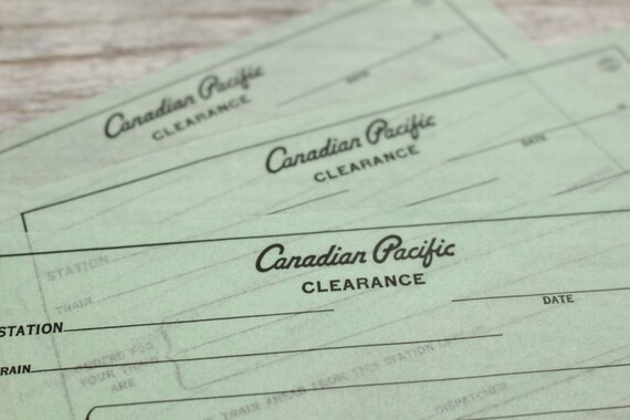 Vintage Railroad Canadian Pacific Clearance Forms Train | Etsy