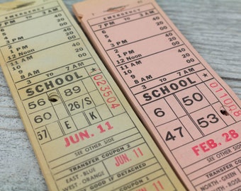 Vintage Bus Tickets Journal Paper Craft Scrap Booking Ephemera - Etsy