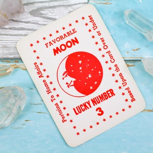Vintage Fortune Card Horoscope Moon Favorable Zolar's Astrological ...