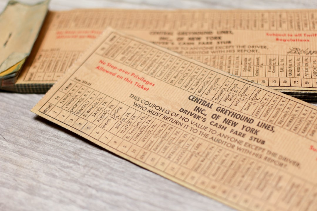 Vintage Greyhound Tickets Bus New York NY Transportation Paper Ephemera ...
