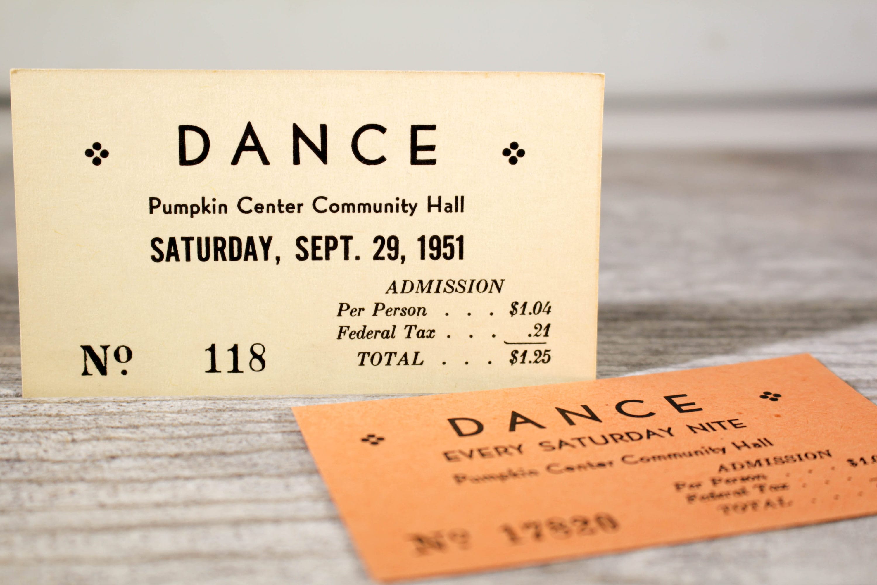 Vintage Dance Tickets 1950s Midcentury Sock Hop Pass Party - Etsy