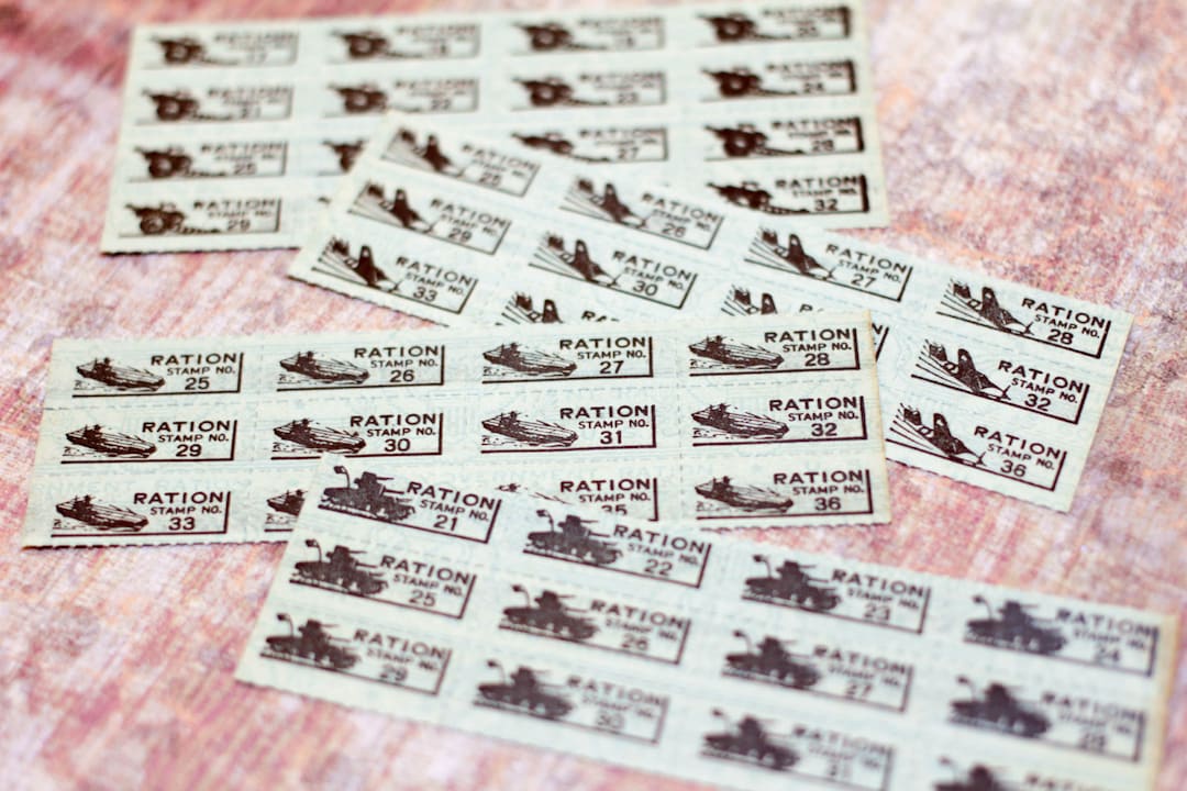 Vintage War Ration Stamps WW2 Coffee Food Gasoline Sugar Paper Rations ...