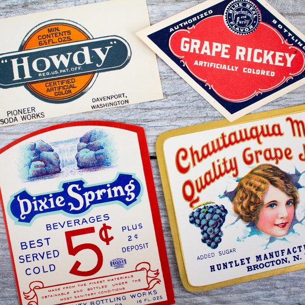 Vintage Soda Labels - Etsy