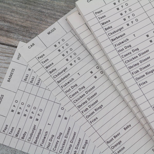 Food Order Form - Etsy