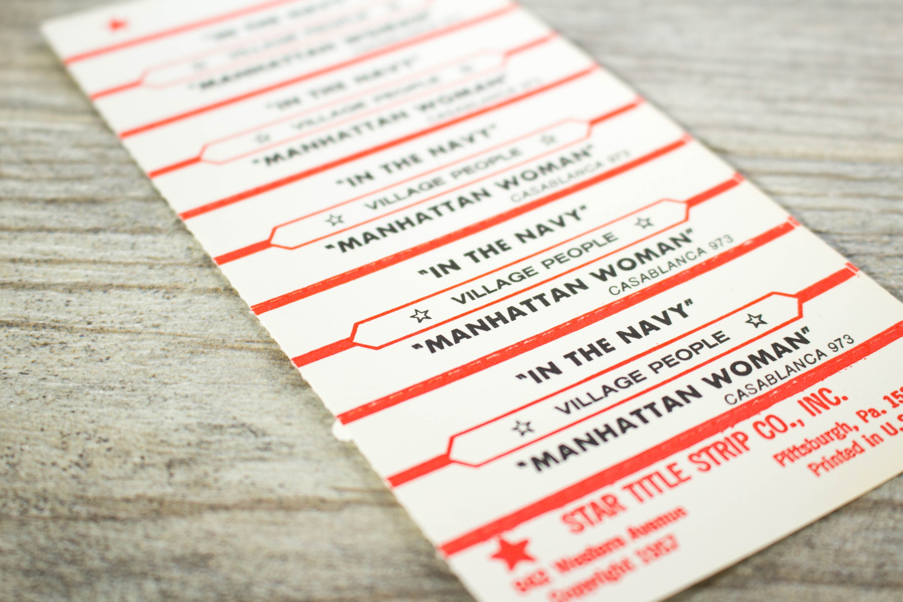 Vintage Jukebox Labels 1980s 1970s Song Lyrics Juke Box Etsy - Free ...