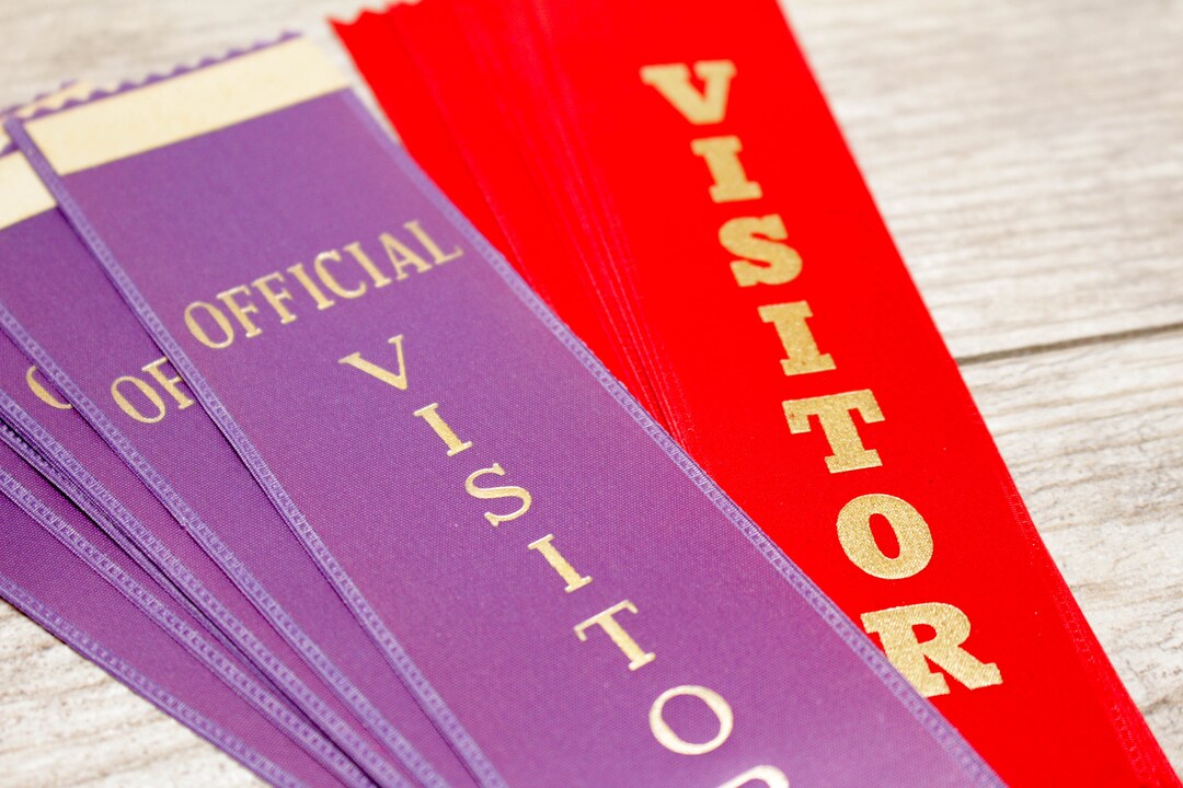Vintage Award Ribbon Visitor Official Vintage 1960 Prize Supplies ...