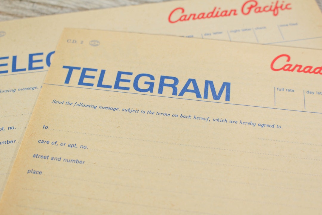 Antique Railroad Telegram Vintage Canadian Pacific Train Railway RR ...