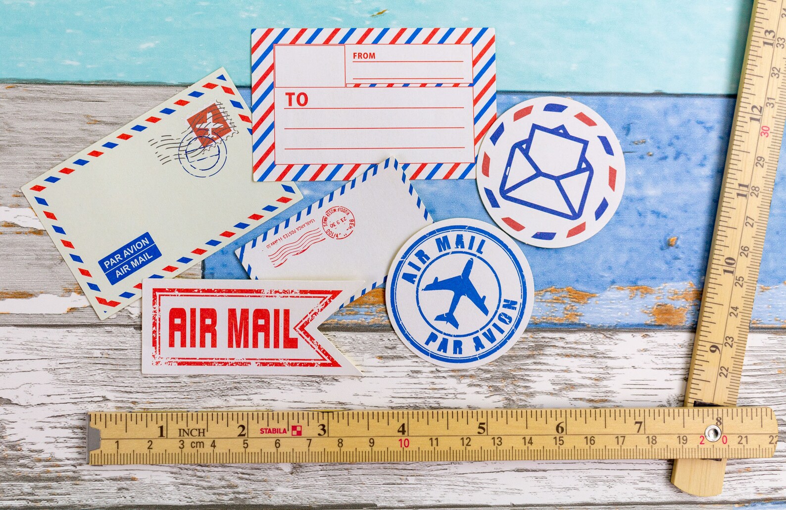 Vintage Via Air Mail Stickers Letters Par Avion Postage Paper - Etsy.de