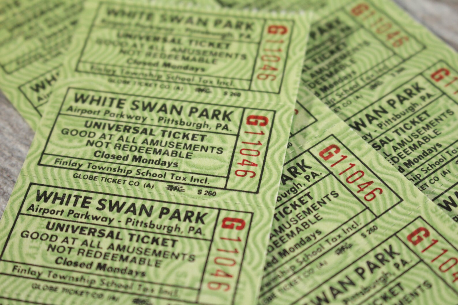 15x Vintage Ride Tickets Amusement Park Fair White Swan Green - Etsy