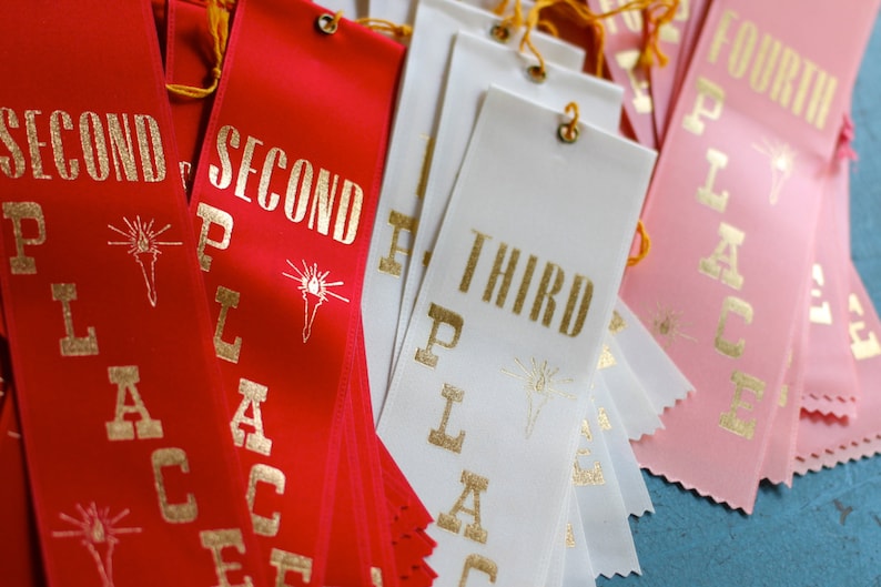 Vintage Award Ribbons Second and Fourth Place Winner 2nd and 4th Ribbon ...